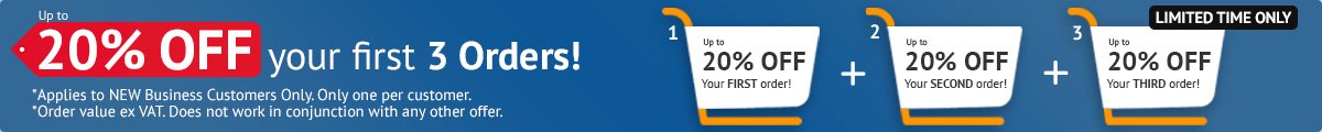Up to 20% off your first 3 orders